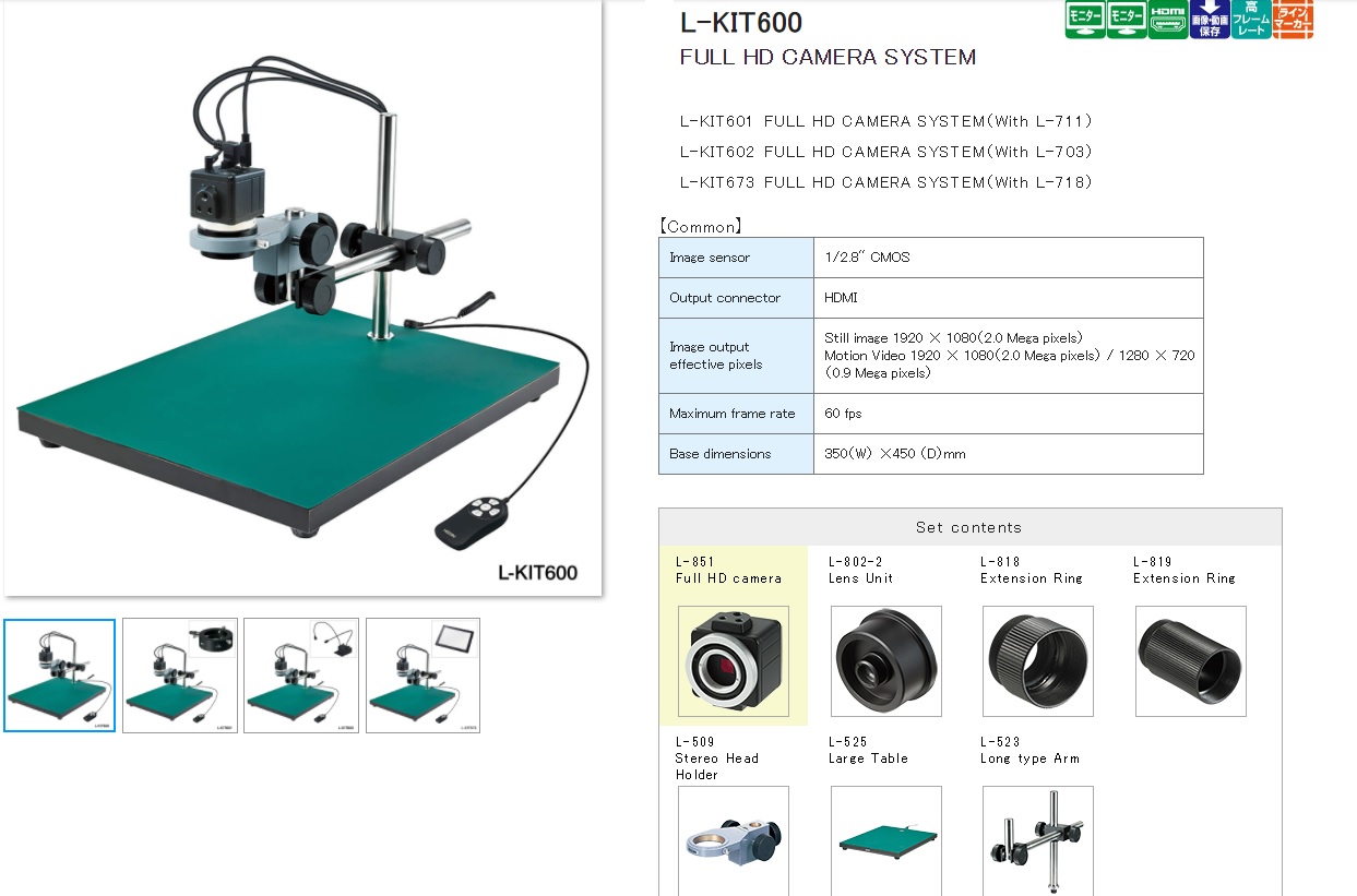 Ichiban Precision Sdn Bhd - Hozan - HOZAN FULL HD CAMERA SYSTEM
